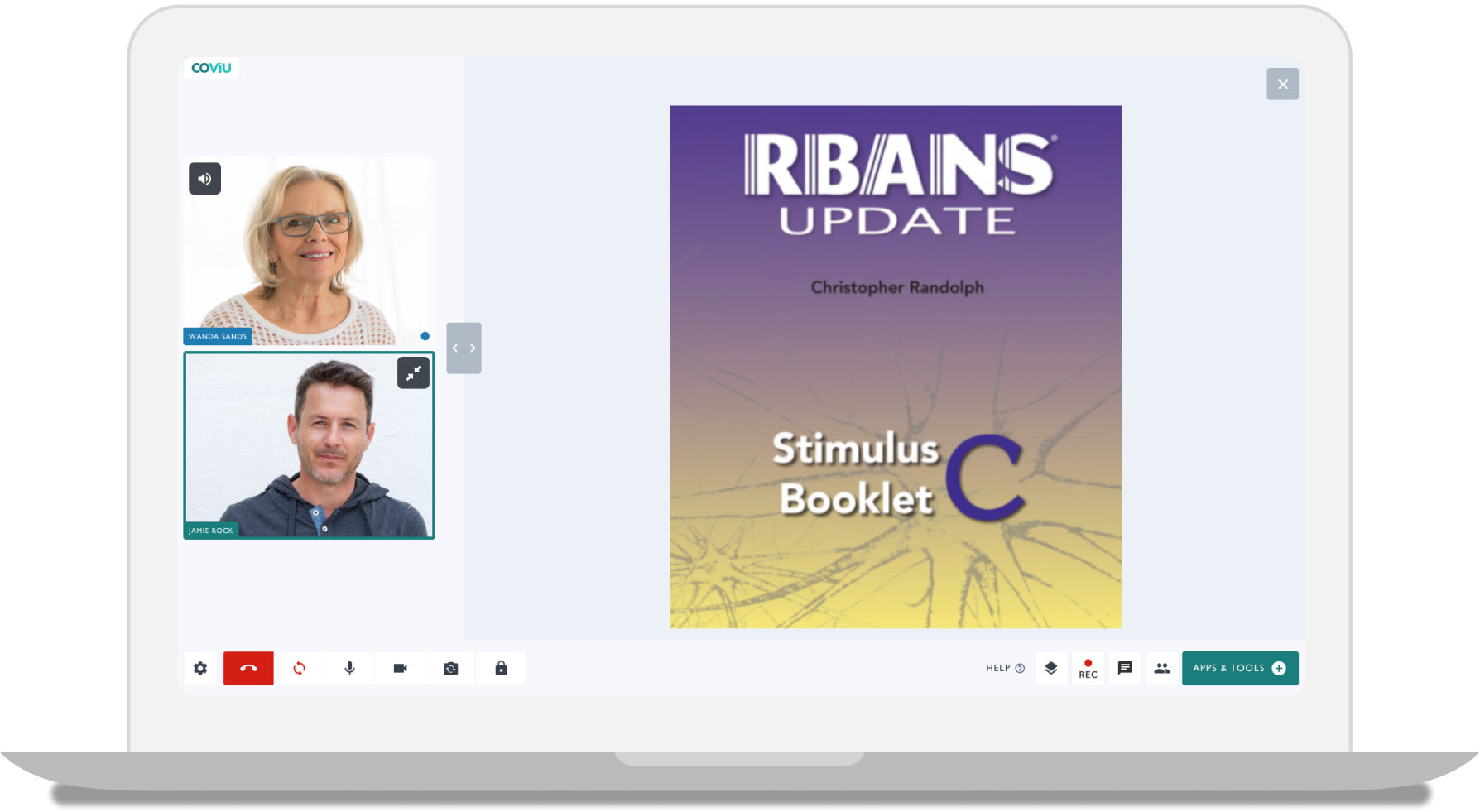 Install the RBANS Update Book C App on Coviu | Apps