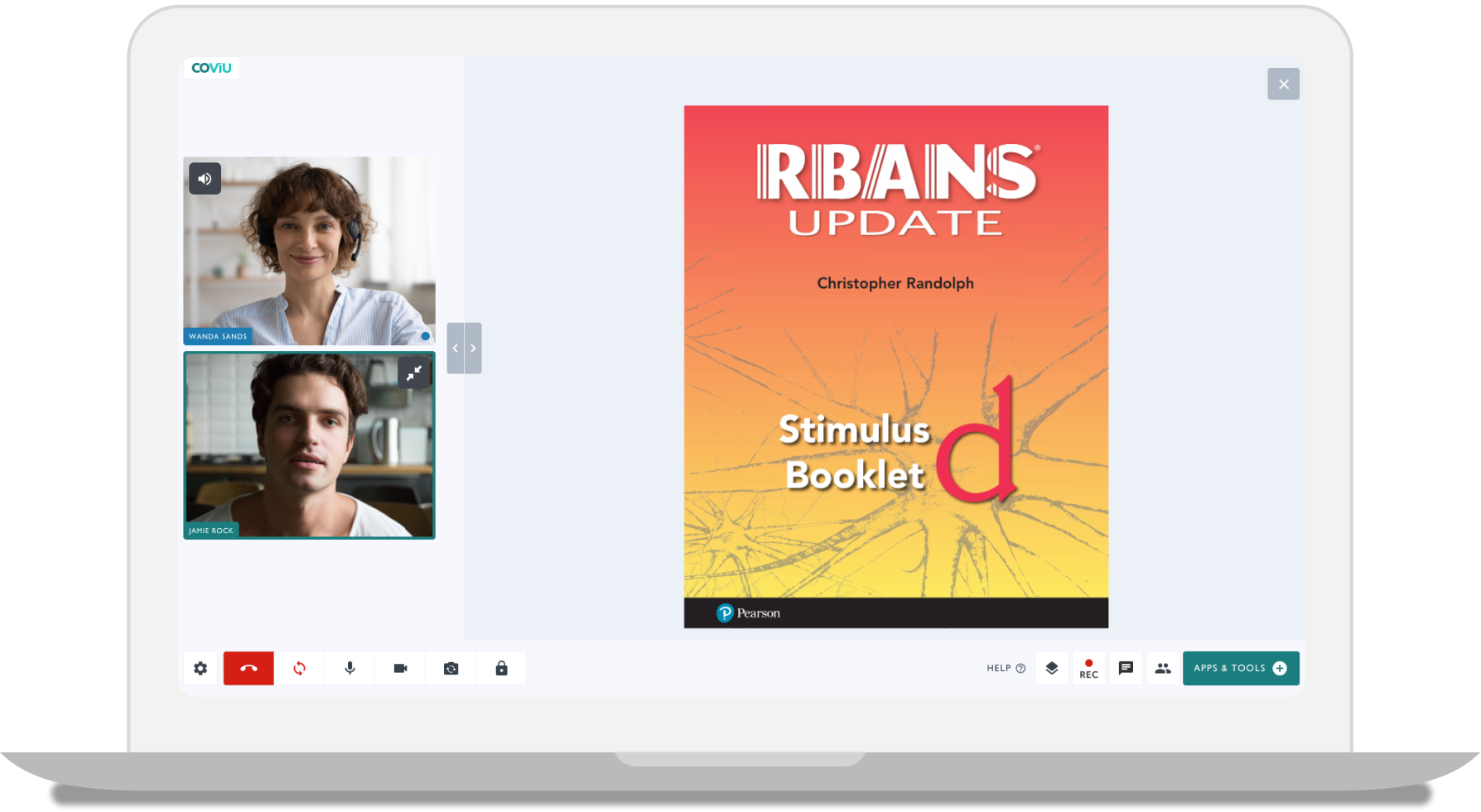 Install the RBANS Update Book D App on Coviu | Apps