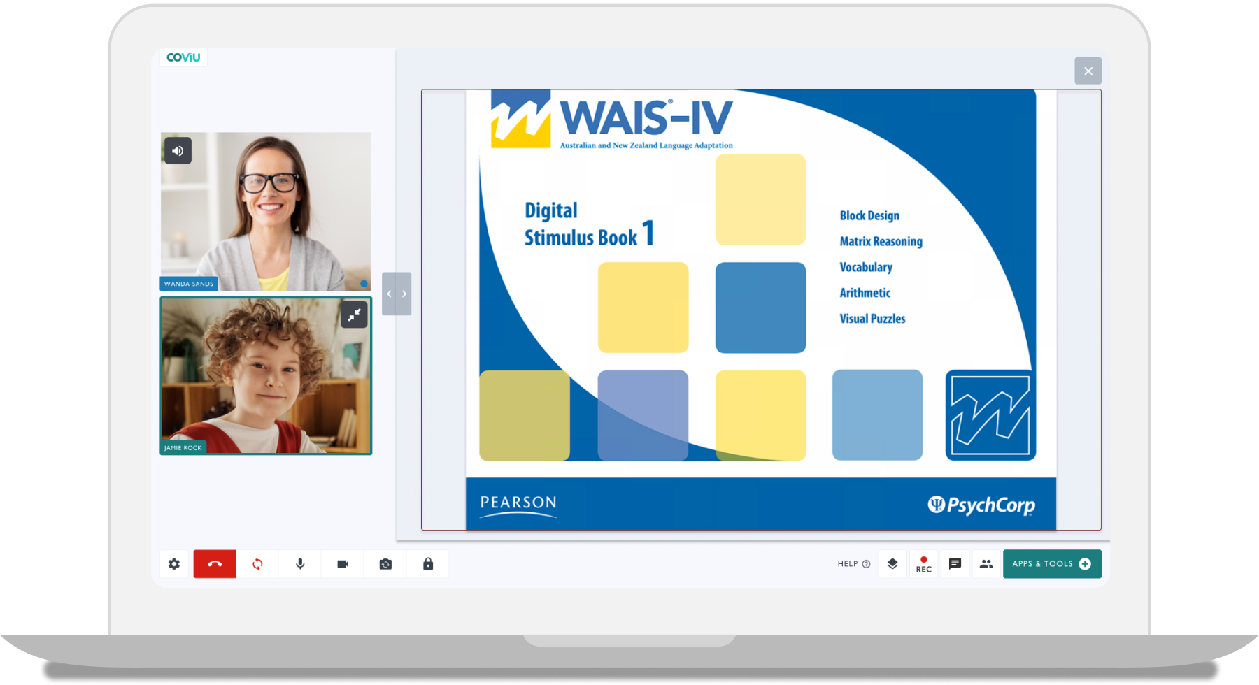 Install the WAIS-IV A&NZ App on Coviu | Apps