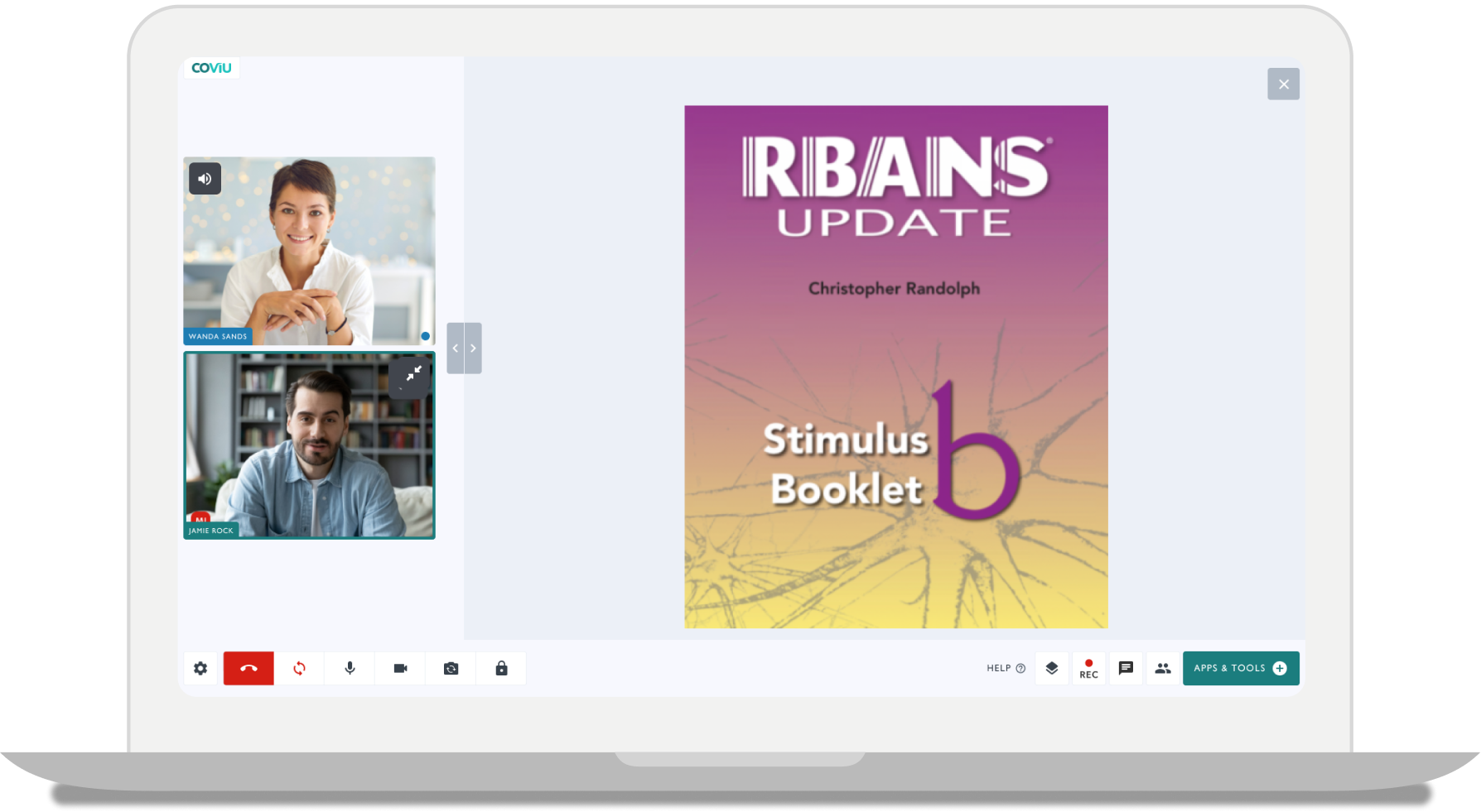 Install the RBANS Update Book B App on Coviu